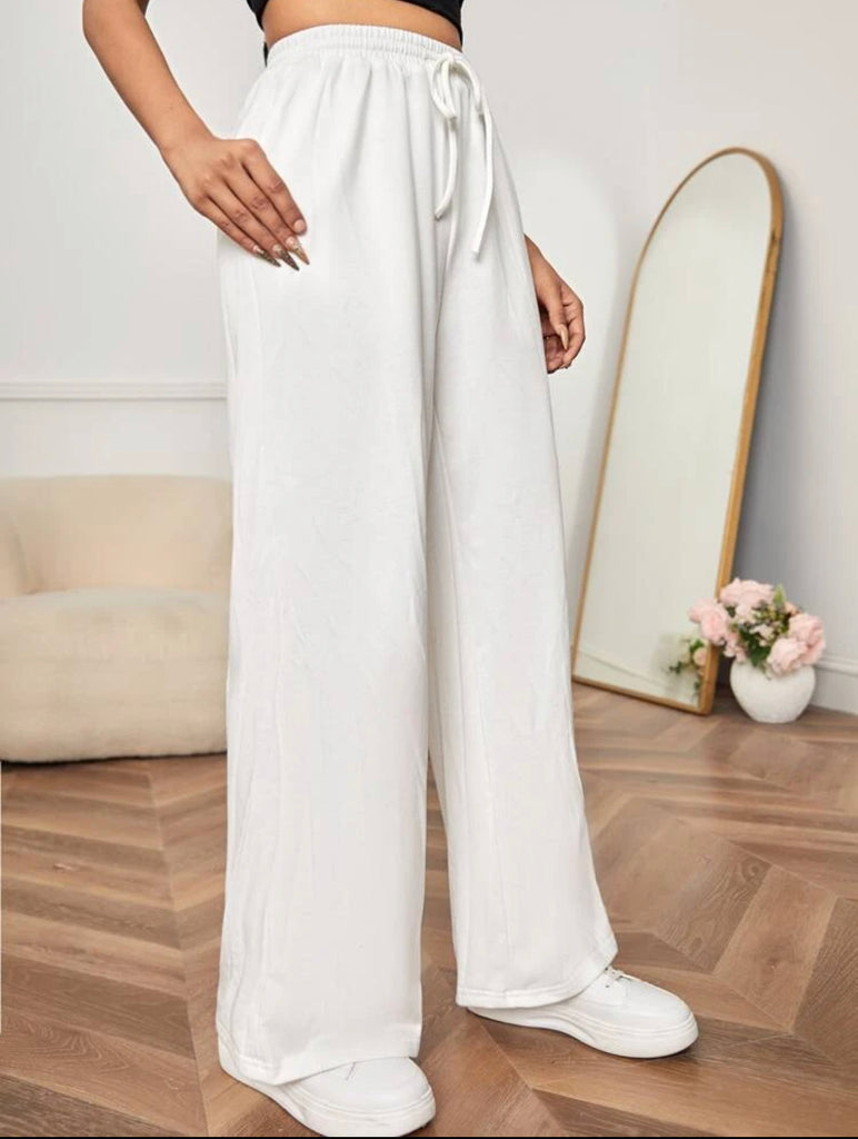 Teen Solid White Cotton Straight Leg Trouser – TEENTOPS